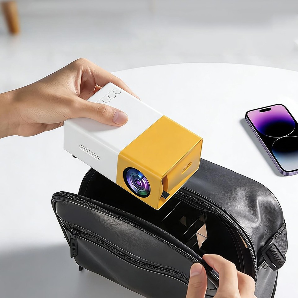 Beamer Projektor 1080P Mini Tragbar Heimkino für iOS/Android TV ...