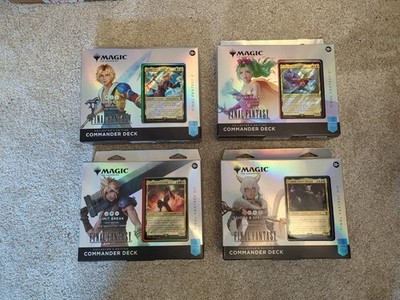 Magic the Gathering MTG Final Fantasy Collector Commander Deck Set of 4 ...