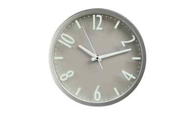 Argos Home Contemporary Wall Clock - Silver - 30cm | eBay UK