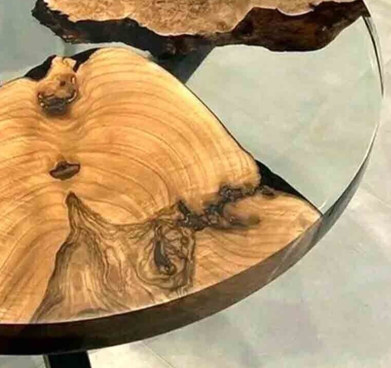Live Edge Table, Round Epoxy Table, Wood Dining Table, Epoxy Resin ...