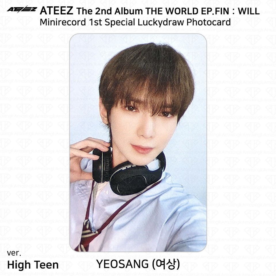 ATEEZ THE WORLD EP.FIN WILL Minirecord 1st Special Lucky Draw Photocard ...