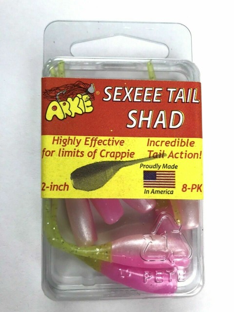 2pk Arkie 2" Sexeee Tail Tennes Shad & Elect Chick 8-pack Fishing Lure ...