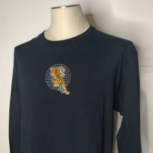 Vintage y2k Long Sleeve Black T Shirt XL Christian Tiger Courage ...