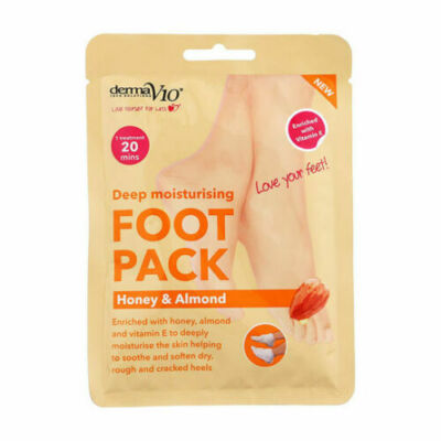 Derma V10 Deep Moisturising Foot Pack/Boots in Honey & Almond | eBay UK