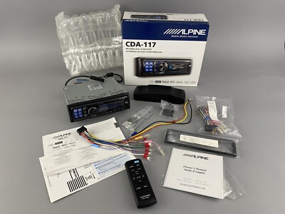 Alpine CDA-117 CD Player/USB In Dash Receiver Used Complete Excellent ...