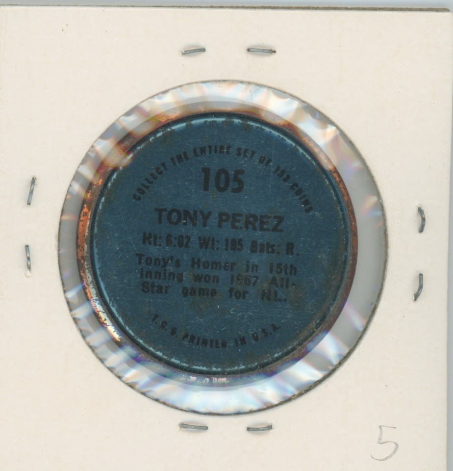1971 Topps Coins Tony Perez #105 | eBay