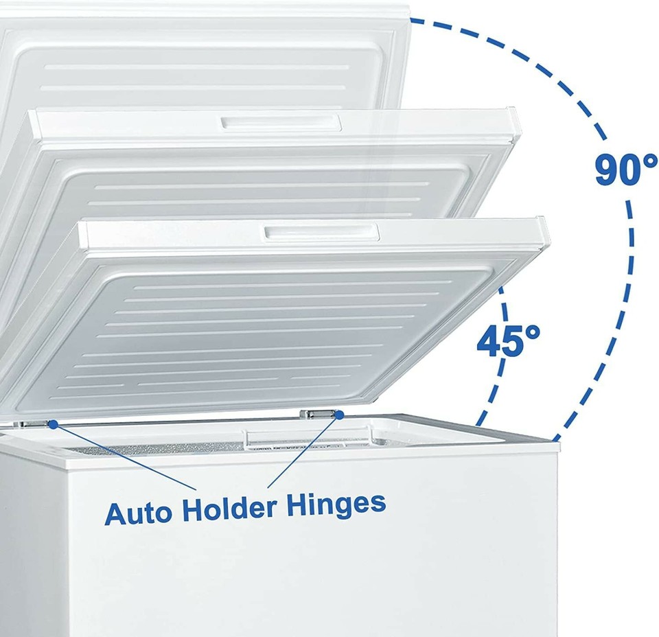 Chest Freezer 5 Cubic Feet Deep Freezer Frozen Food Storage Basket ...