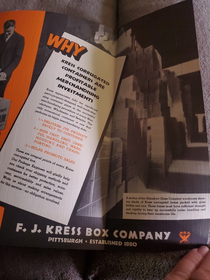 Vintage F.J Kress Box Company Pittsburgh Pa Brochure O | eBay