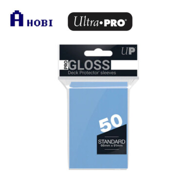 50 x Ultra Pro Light Blue Deck Protector Sleeves Standard Size Cards 66 ...