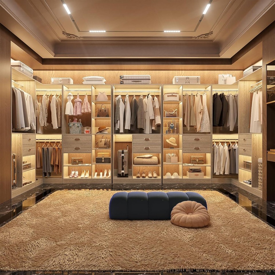 DIY Flat-Pack Closet System Reversible Wardrobe Walk-in Closet ...