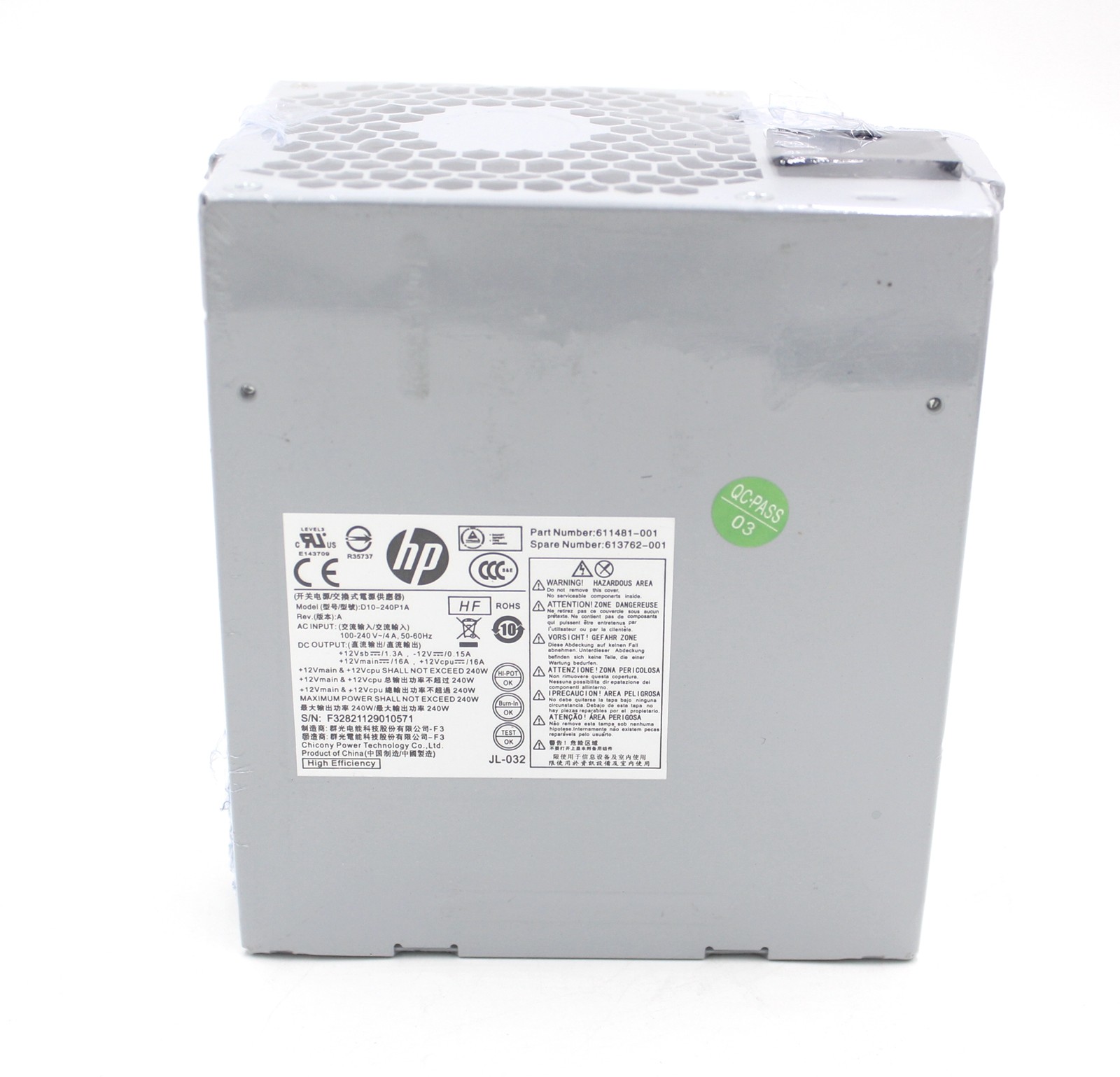 New HP 611481-001 Compaq Pro 4300 SFF 240W CFH0240EWWC Power Supply ...