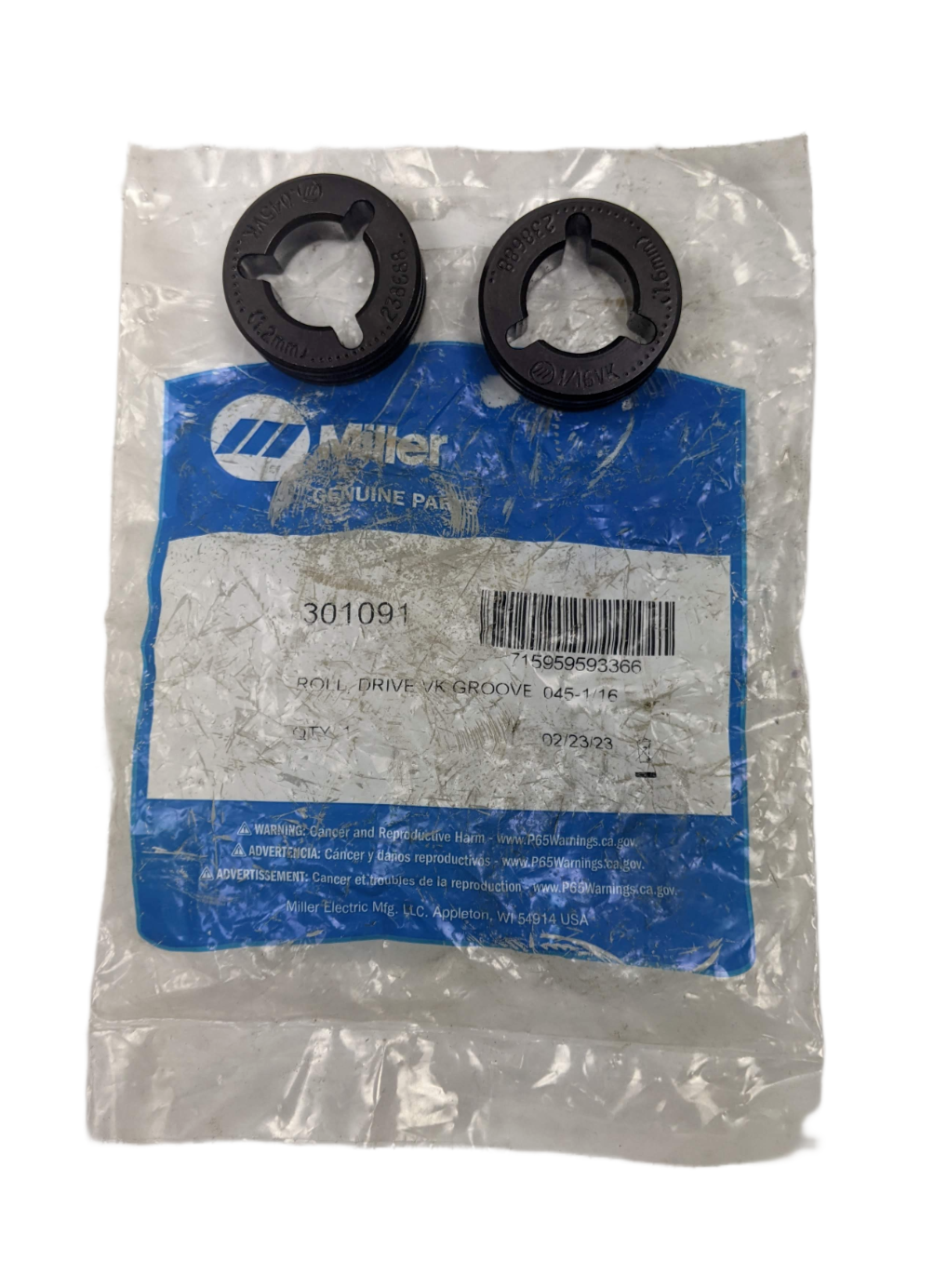 Miller Drive Roll VK Groove 045-1/16 Suitcase Q300 301091 - New ...