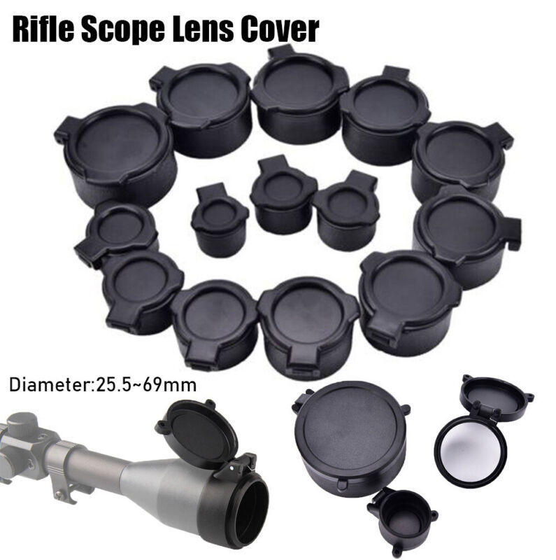 Scope Lens Cover Flip Up Cap Quick Spring Protection Objective Lens ...