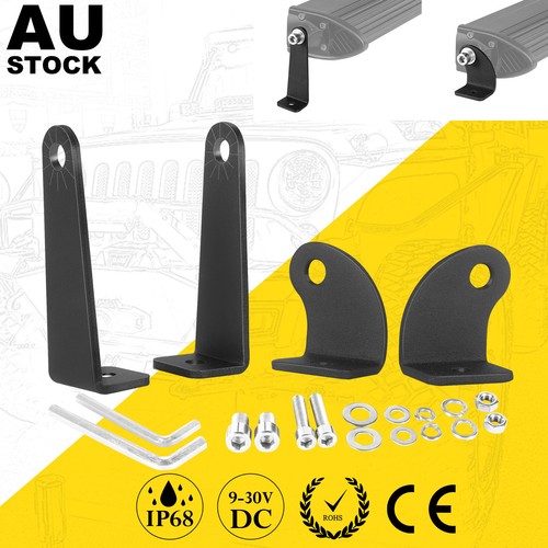 4X LED Light Bar Mounting Brackets 360° Rotating Side Mounts Holder ATV ...