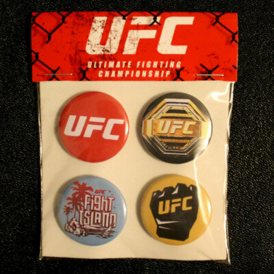 UFC Ultimate Fighting Championship Badges, 4x metal pin back button ...