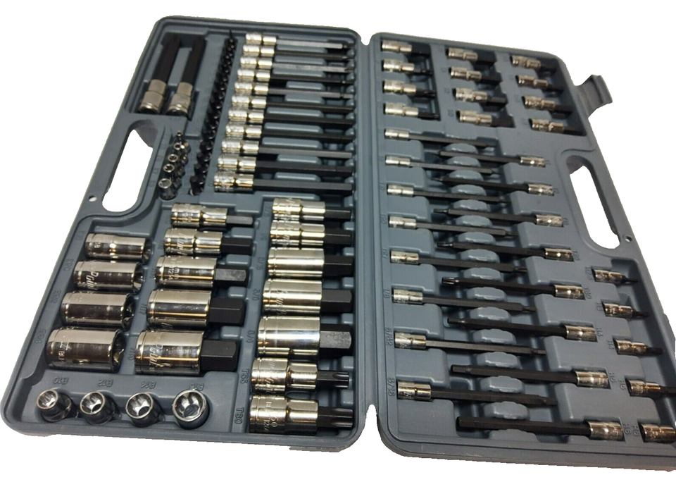 NEW Blue-Point 1/4" 3/8" 1/2" driv 87pc TORX Hex Bit Socket driver Set ...