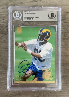Isaac Bruce Signed Rookie Card 1994 Fleer Ultra #162 Los Angeles Rams ...
