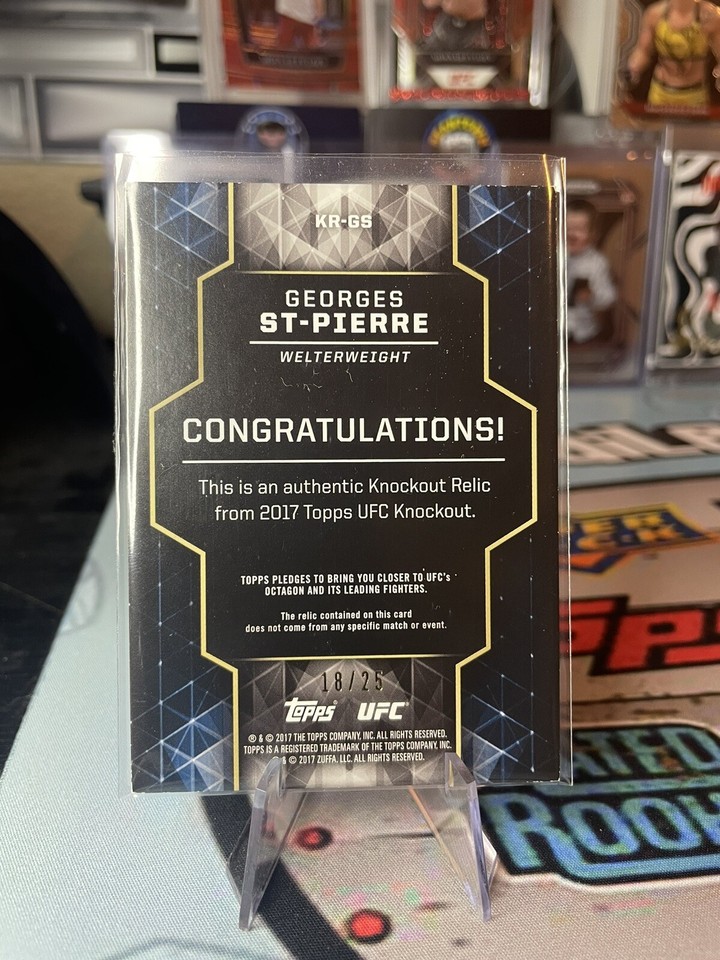 UFC- 2017 Topps Relic Georges St-Pierre GSP Patch /25 | eBay