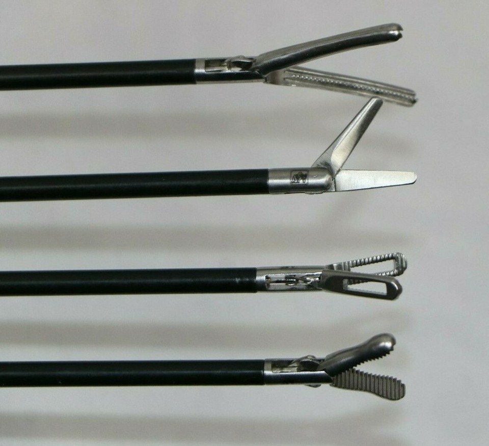 Laparoscopic SS Fixation Grasper Forceps Fenestrated Duck Mouth ...