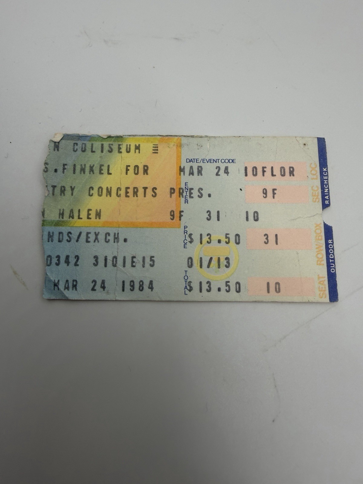Van Halen Concert Ticket Stub March 24 1984 | eBay
