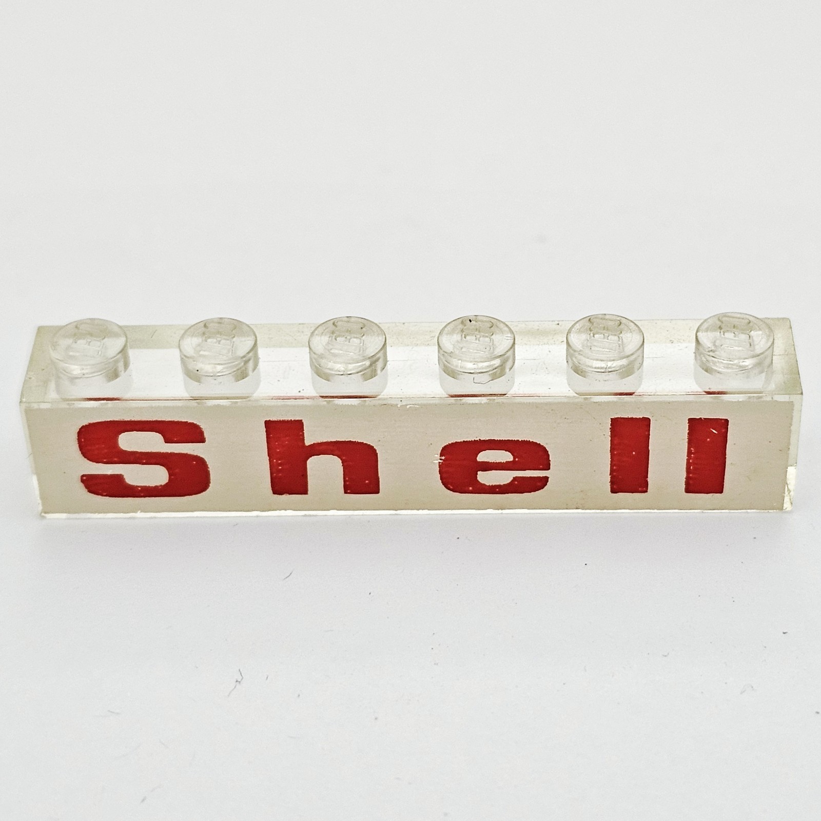Vintage LEGO Transparent Light Brick 1×6 SHELL Gas Station Service ...