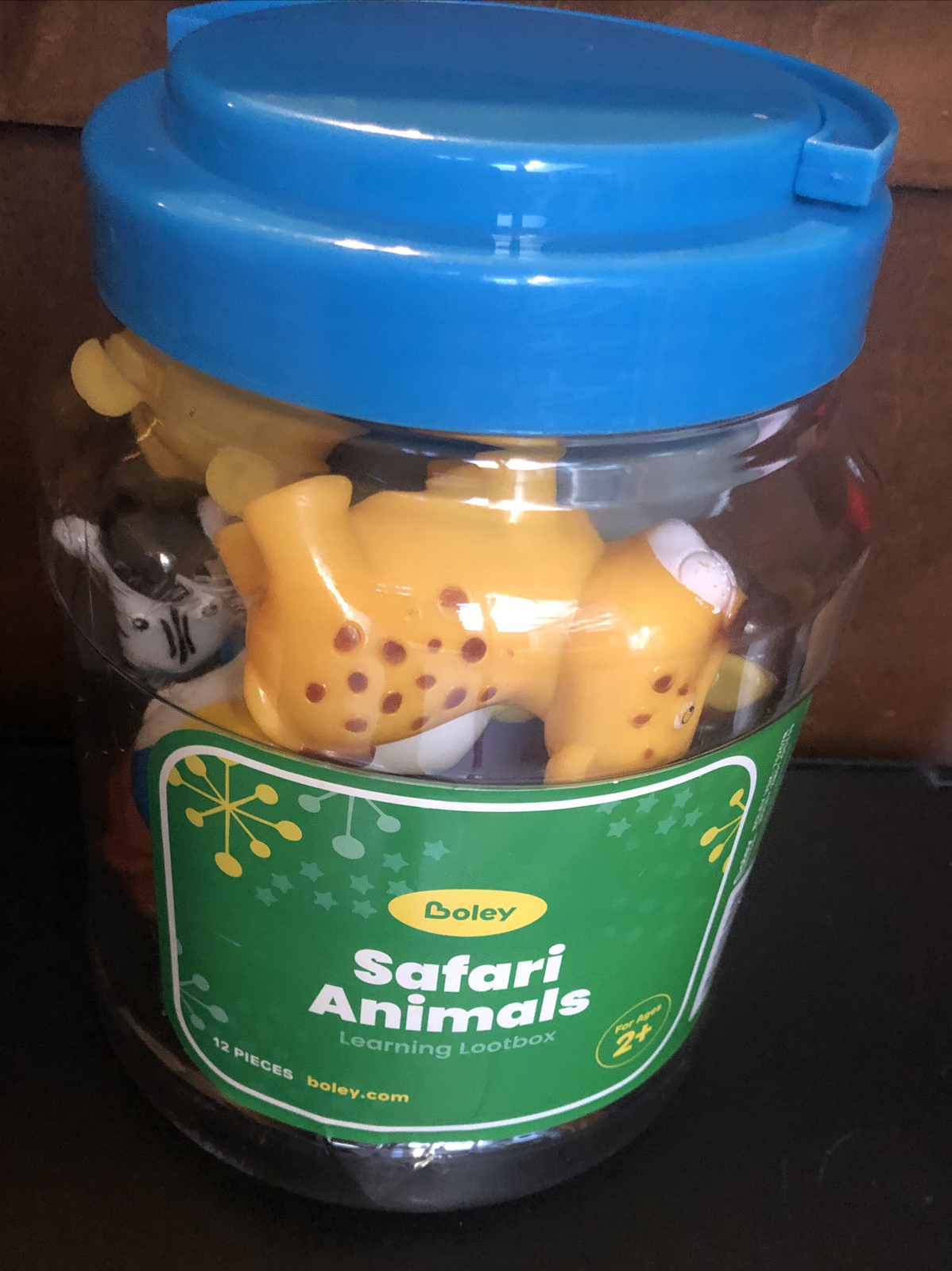 Boley 12-piece Toddler Bucket of Zoo Animals Jungle Animal Toys ...