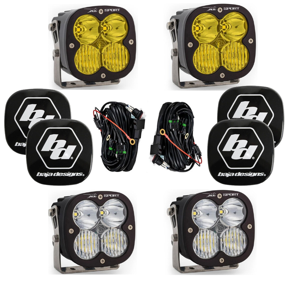 Baja Designs® XL Sport Driving/Combo LED Lights 2 Pairs Amber Clear ...