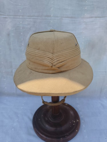 Military Safari Pith Hat Helmet PSHW India Beige Lined 6 7/8 Size | eBay