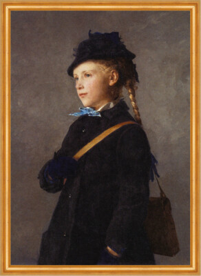 Hüftbild von Marie Anker Albert Anker 1881 Schweizer Maler LW H A2 0609 ...