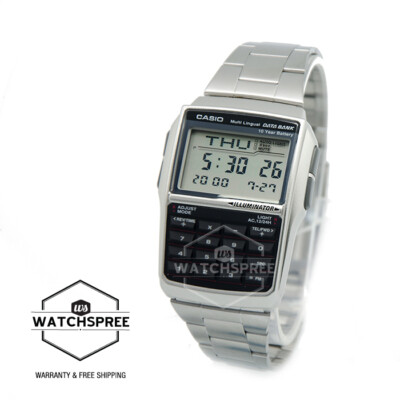 Casio Multi-Lingual Data Bank Stainless Steel Band Watch DBC32D-1A DBC ...