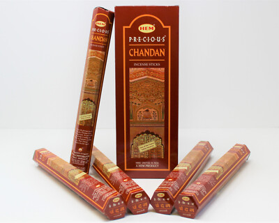 Hem Precious Chandan Incense Bulk 6 x 20 Stick Box 120 Sticks, Free ...