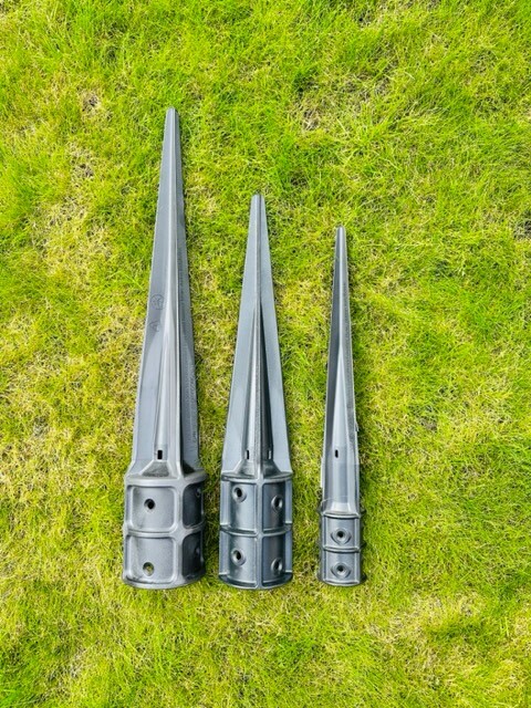 Eco Composite ROUND DRIVE IN FENCE SPIKE ANCHOR SUPPORT GARDEN SADDAR ...