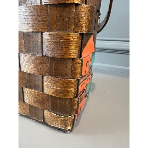 Vintage Basketville J. Hussey Handpainted Basket Purse NOLA 9.5x4.5x9.5 ...