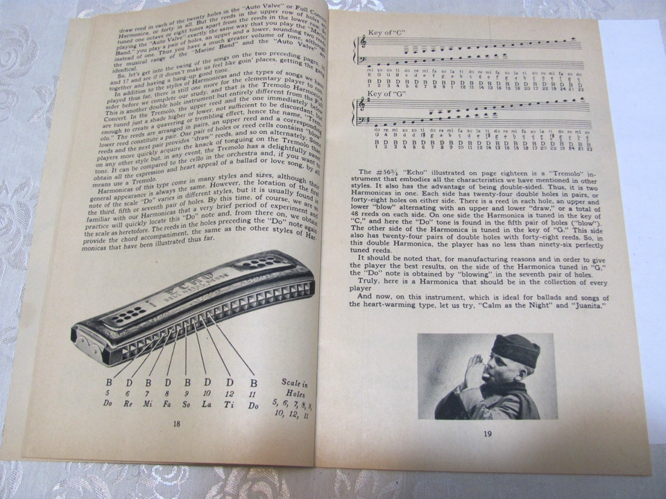 Vintage "Hohner" Echo Model 56/96 M-2, Double Sided Harmonica. C/D. And ...