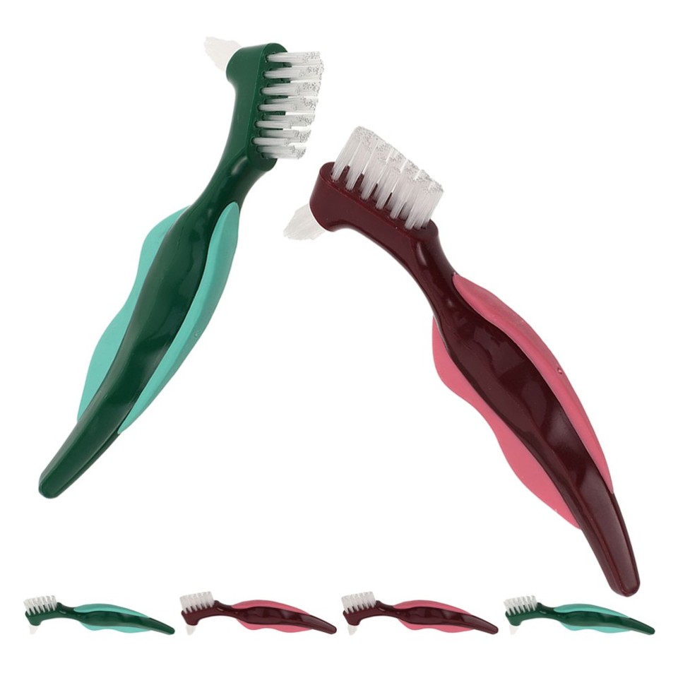 6 Pcs Denture Cleaning Brush Elder Small Narrow Toothbrush Aligner Care ...