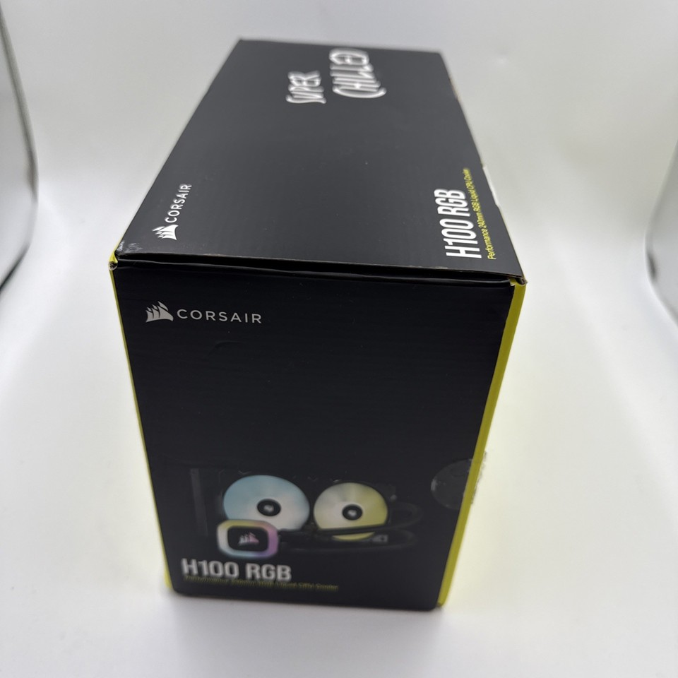 CORSAIR H100 RGB Liquid CPU Cooler 240mm AIO SP120 RGB Elite Fans Black ...