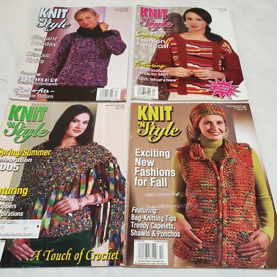 Lot of 58 Knit 'N Style Knitting Crochet Pattern Magazines Sweaters ...