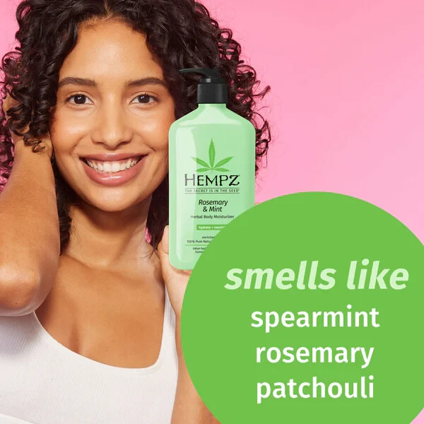 Hempz ROSEMARY MINT Hand & Body Moisturizer Lotion 17oz Sealed - New ...