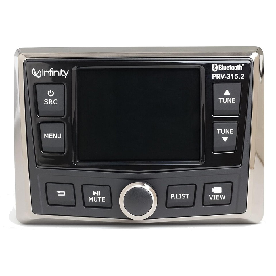 Infinity PRV250 AM/FM Stereo Receiver, 4x 8" 500W Titanium LED Speakers ...