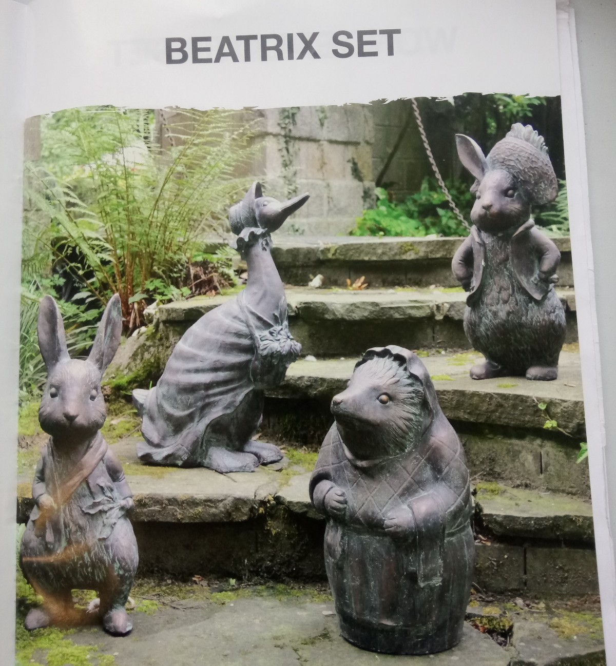 Peter Rabbit Garden Ornament Statue Figurine Beatrix Potter Bronze ...