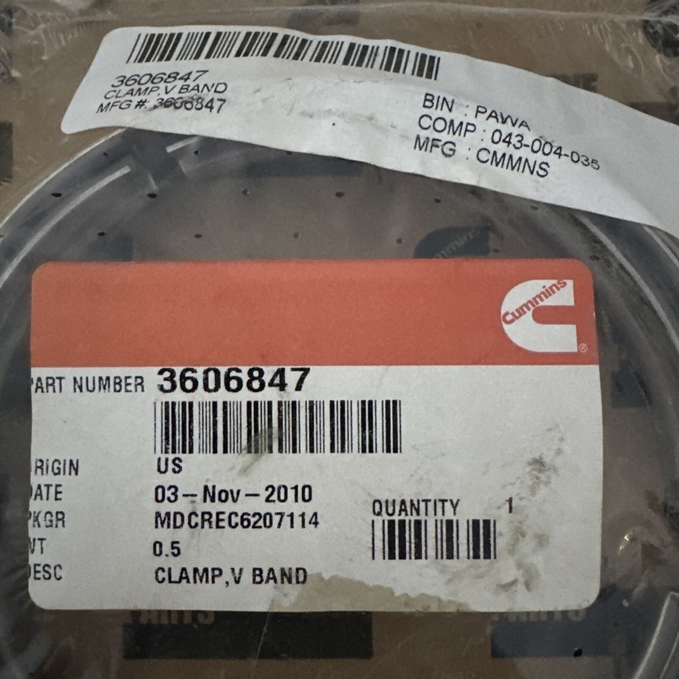NEW OLD STOCK GENUINE CUMMINS VBAND CLAMP (3606847) | eBay