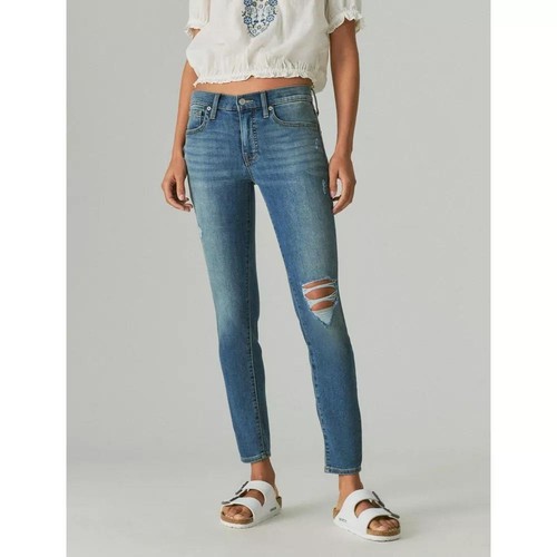 $99 - Lucky Brand Ava Mid Rise Ankle Skinny Jeans in Vintage Blue Size ...