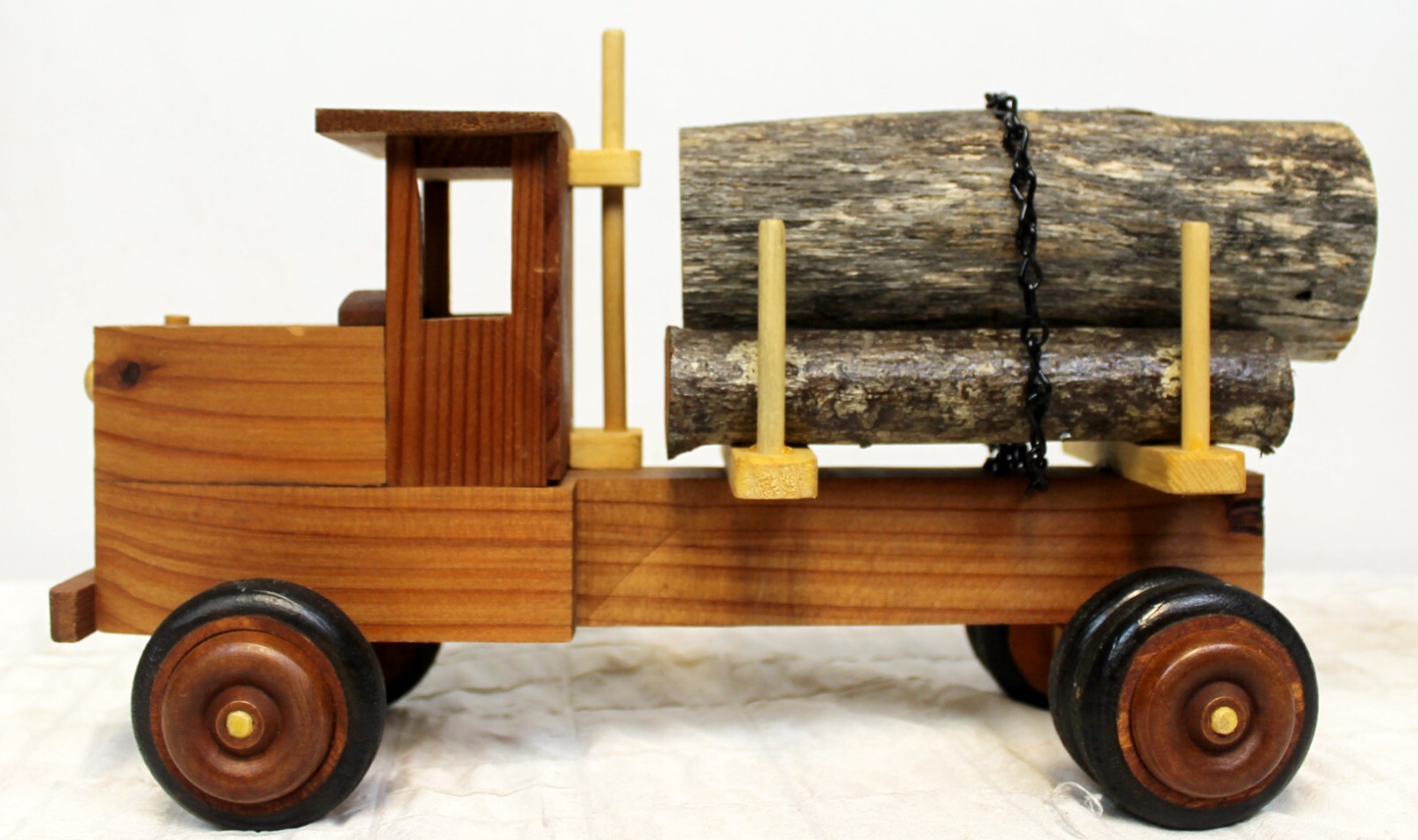 Brown Wooden Logging Truck Toy Moving Wheels 7 x 12 x 5 inch | eBay