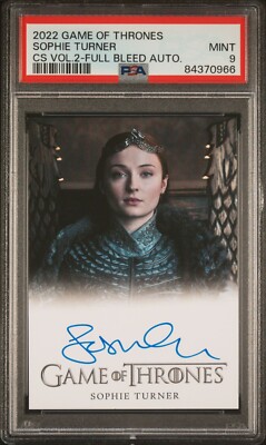 2022 GoT Rittenhouse Sophie Turner Sansa Stark Full Bleed Auto CS Vol. 2 PSA 9 | eBay