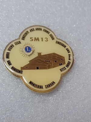 Lions Club Manitoba Canada Sinclair and Area Enamel Lapel Pin Dual ...