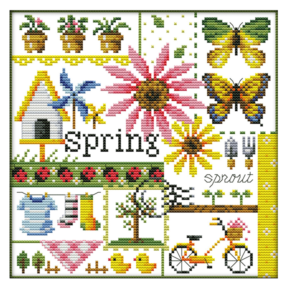 14CT Stamped Cross Stitch Kits DIY Printed Needlework Decor (K940 ...
