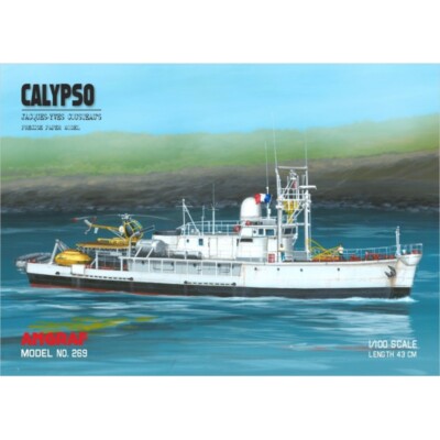 Card Paper Cut Out Model Kit Captain Cousteau's Calypso Scale 1:100 | eBay