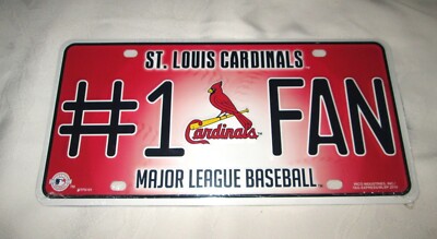 SAINT ST LOUIS CARDINALS #1 FAN EMBOSSED METAL LICENSE PLATE #06 SALE ...