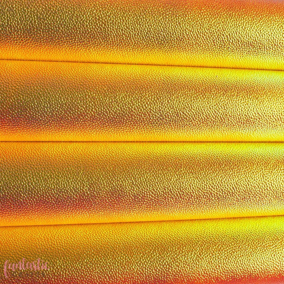 Iridescent Textured Colour Changing Metallic Leatherette Fabric ...