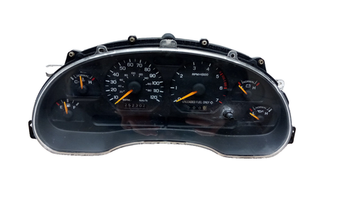 1996-98 Mustang Instrument Gauge Cluster Speedo V6 120MPH 7K RPM Tach ...